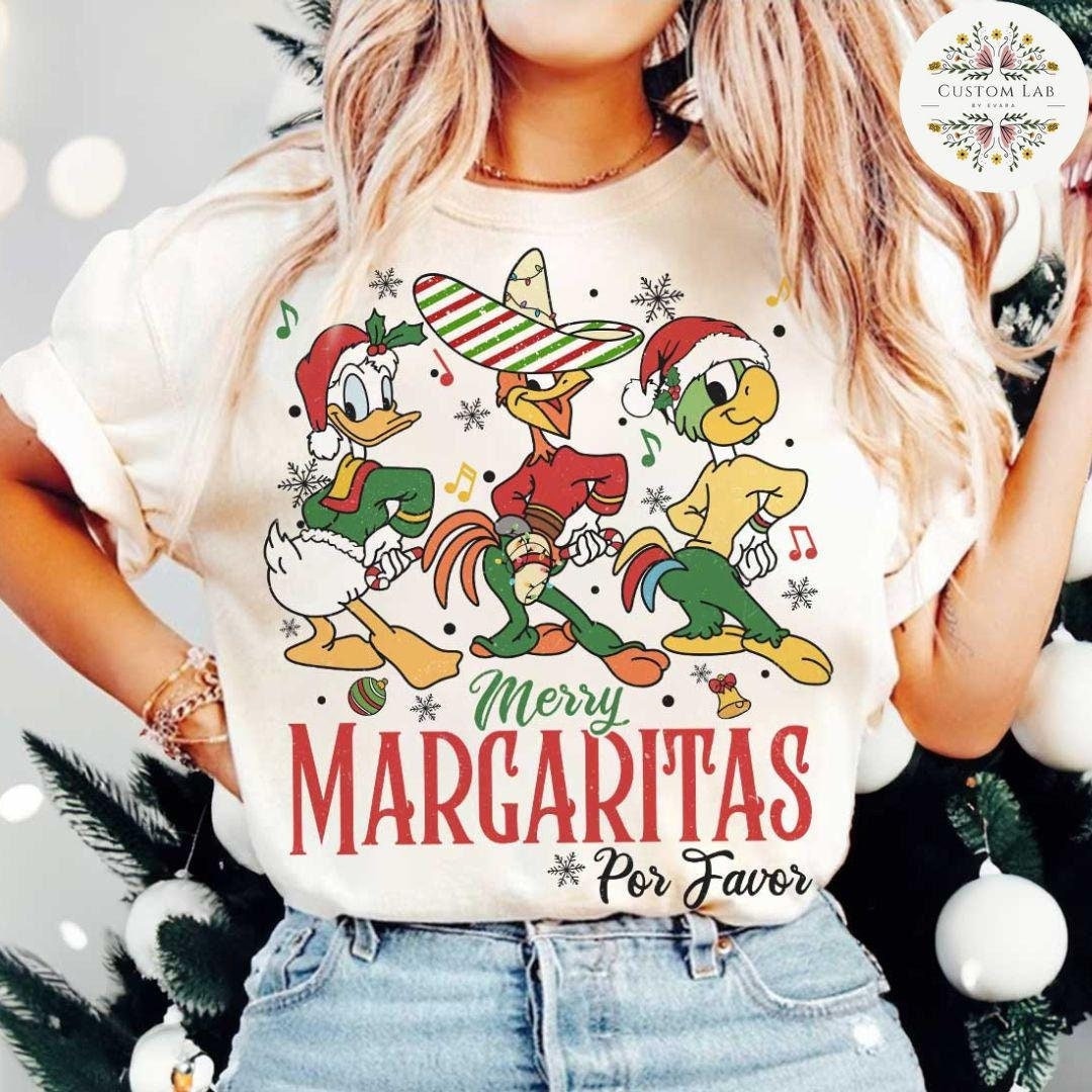 Merry Margaritas Por Favor the Three Caballeros Disney Christmas Shirt ...
