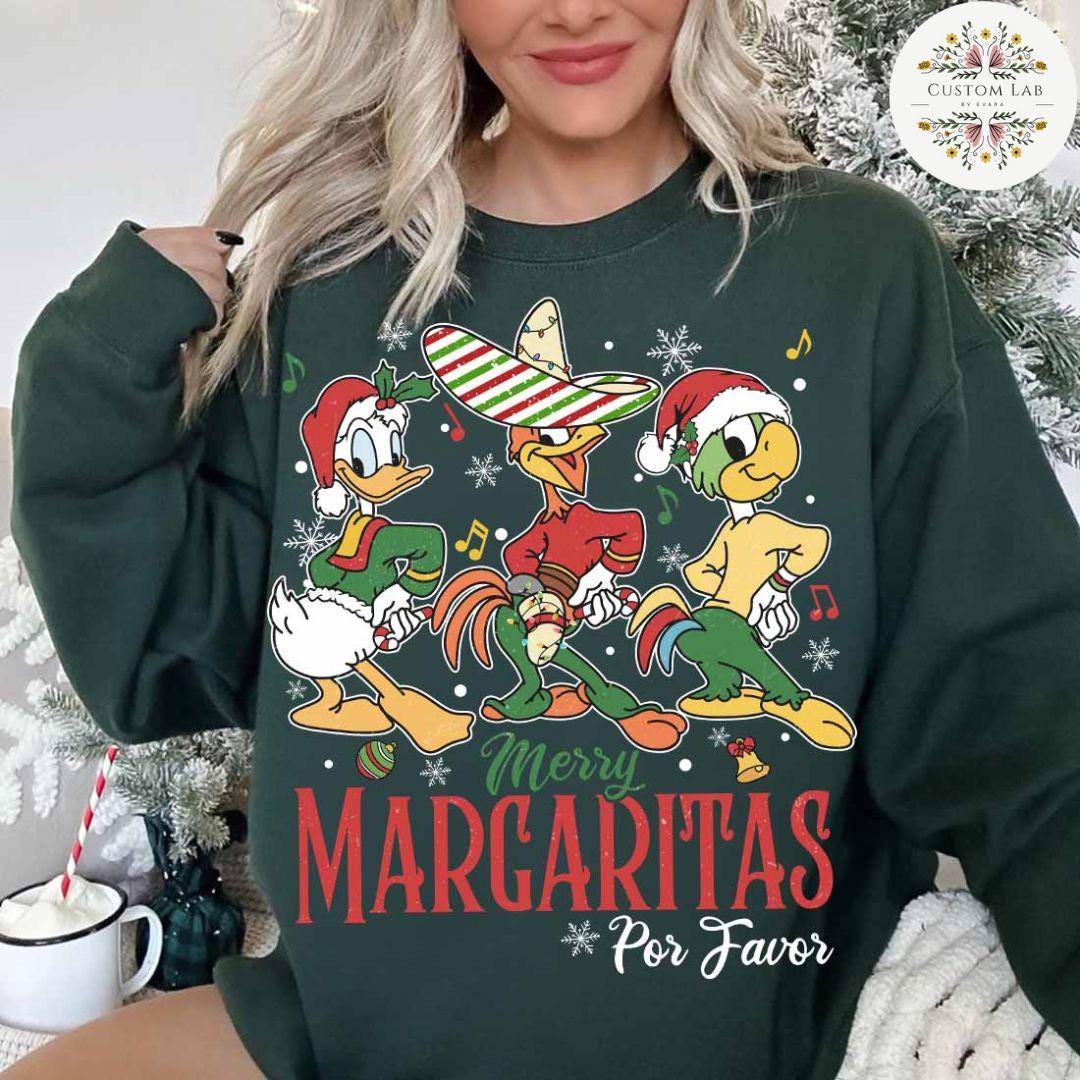 Merry Margaritas Por Favor the Three Caballeros Disney Christmas Shirt ...