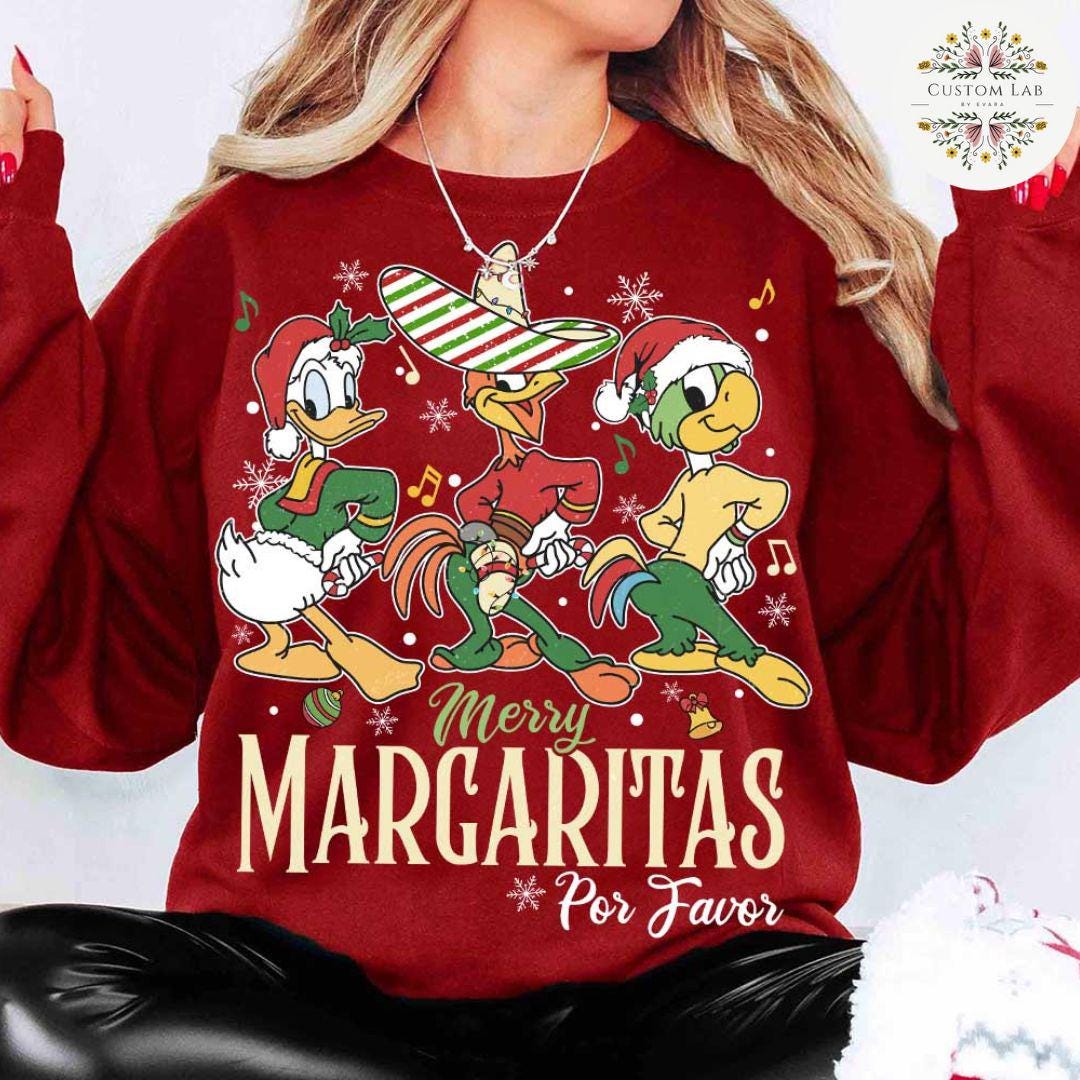 Merry Margaritas Por Favor the Three Caballeros Disney Christmas Shirt ...