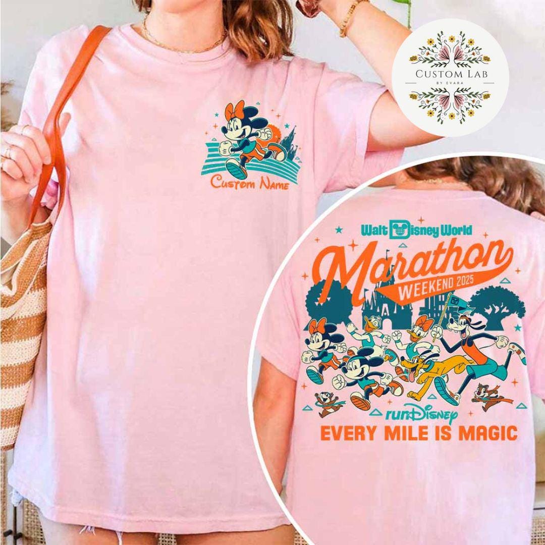 Two-sided Mickey and Friends Rundisney Walt Disney World Marathon ...