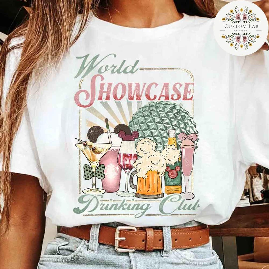Mickey Minnie Drink Disney Epcot Shirt, Epcot World Showcase Drinking ...
