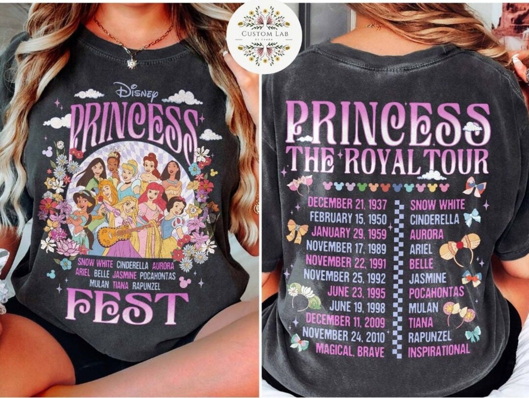 Two-sided Disney Princess Shirt, Floral Disney Girl Trip Shirt, WDW ...