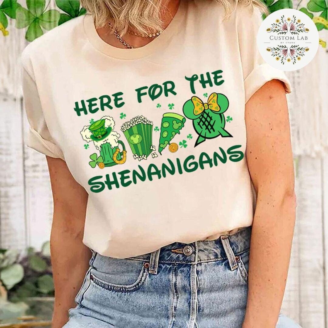 Mickey Minnie Snack Drink Here for the Shenanigans Disney St. Patricks ...