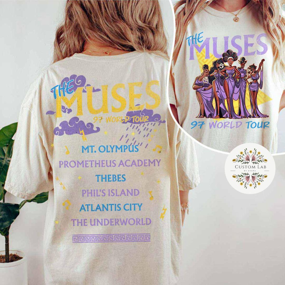 Two-sided Disney Hercules the Muses 97 World Tour Shirt, Diva the Muses ...