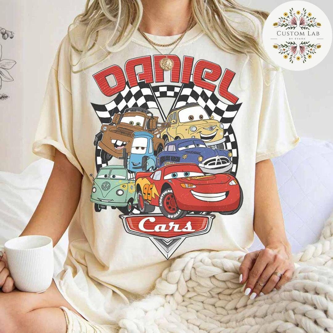 Personalized Disney Cars Shirt, Lightning Mcqueen Tow Mater Doc Hudson ...