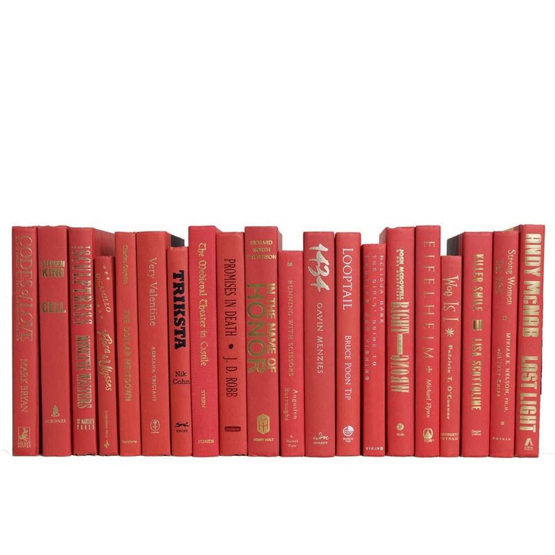 Gala Red Decorative Books Books by the Foot & Color Fast Domestic ...
