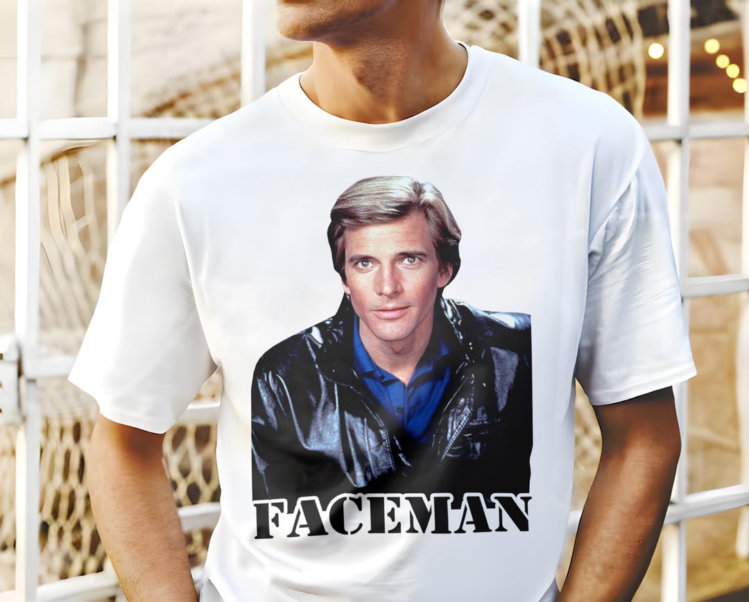 The A-team Faceman V1 Vintage Movie Poster Tshirt 8 Colors Unisex Tee ...