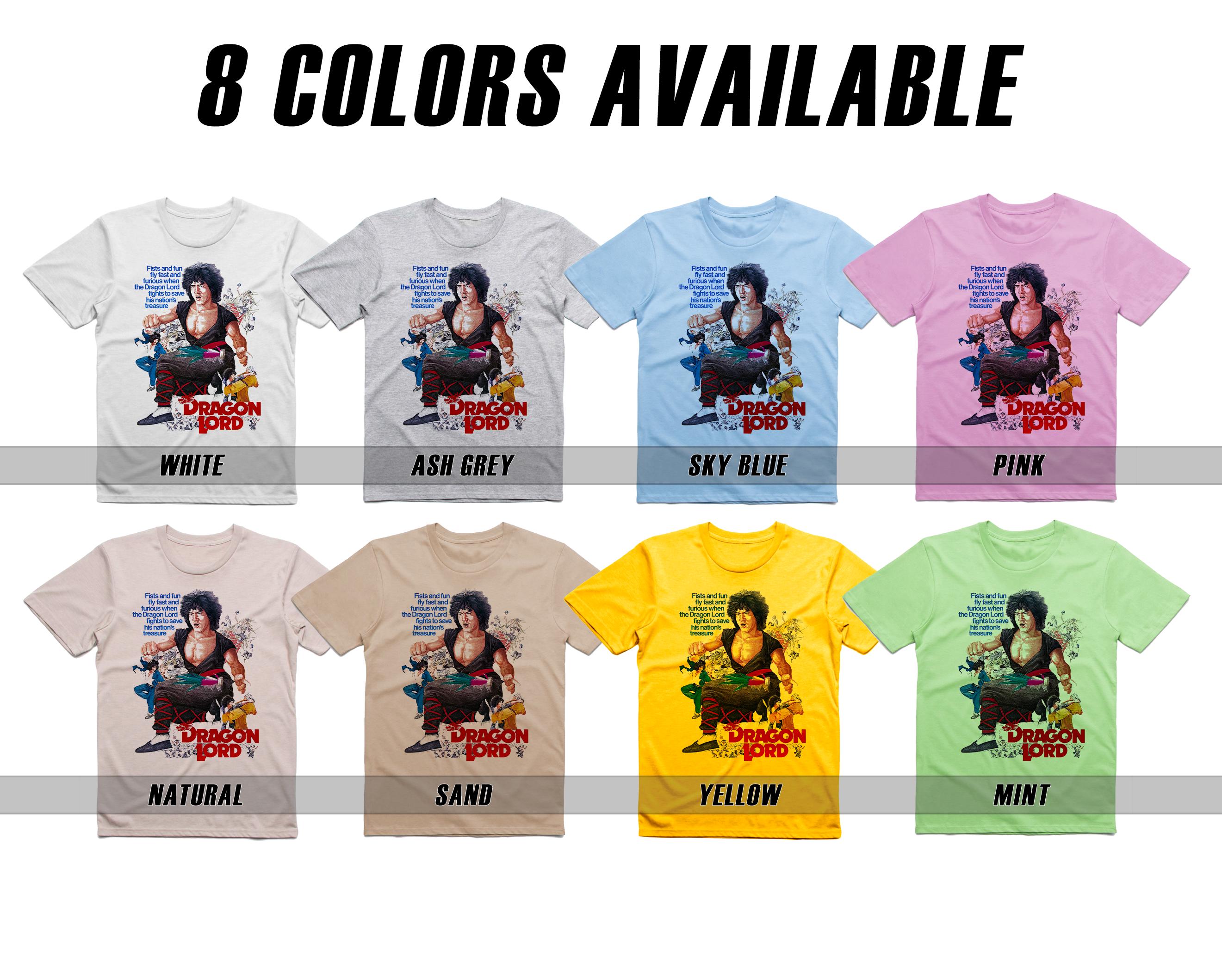 Jackie Chan V1-7 Vintage Movie Poster Tshirt 8 Colors Unisex Tee Film ...