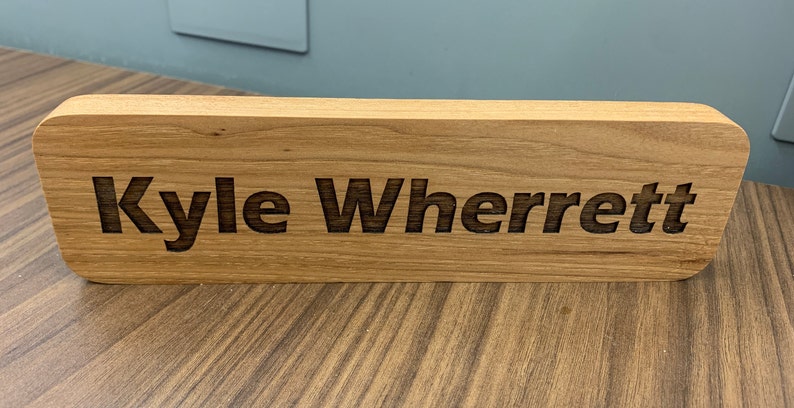 Real Wood Name Plate | Wood Inlay | Solid Maple Inlay | Hickory - Etsy