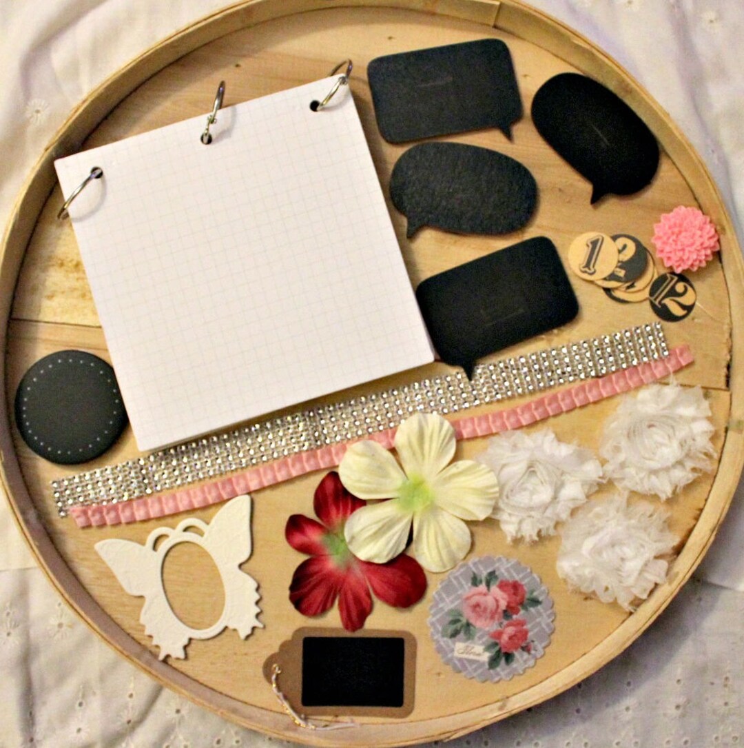 REDUCED PRICE!! 6x6 Inch Chipboard Album Vintage Style Kit Mixed Media ...