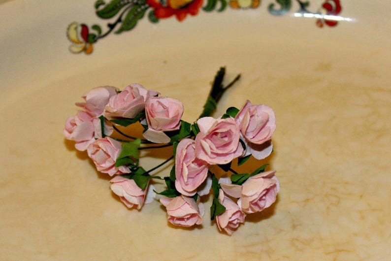 Light Pink Paper Flowers 12 Count Bundle - Etsy