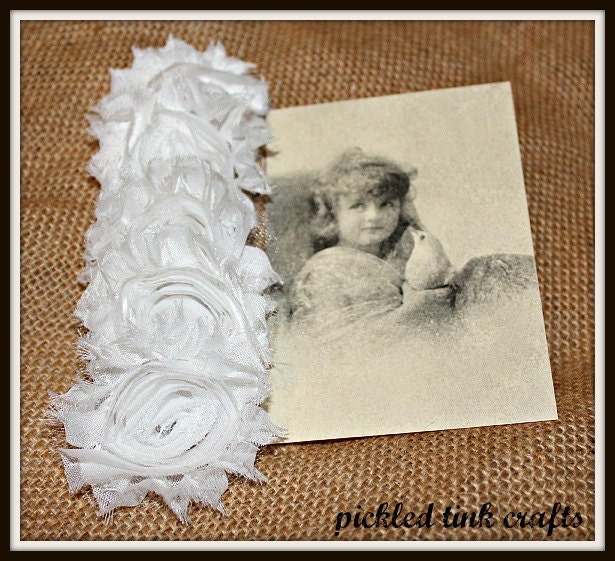 PRICE REDUCED 2 1/2 Shabby Chic Ribbon Rose 5 pieces | Etsy