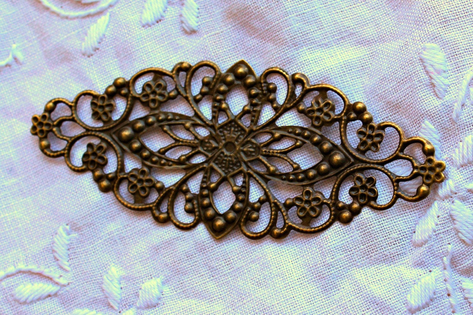 Large Antique Bronze Filigree Metal Embellishment 1 Piece - Etsy