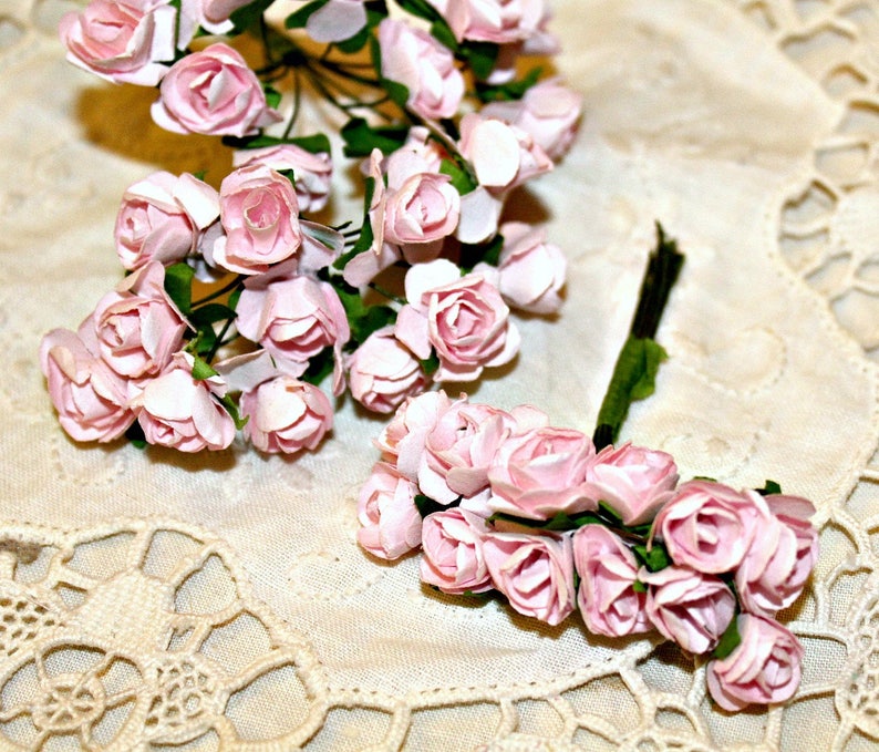 Light Pink Paper Flowers 12 Count Bundle - Etsy