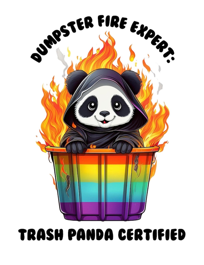 Trash Panda, Dumpster Fire, SVG, PNG, JPG - Etsy