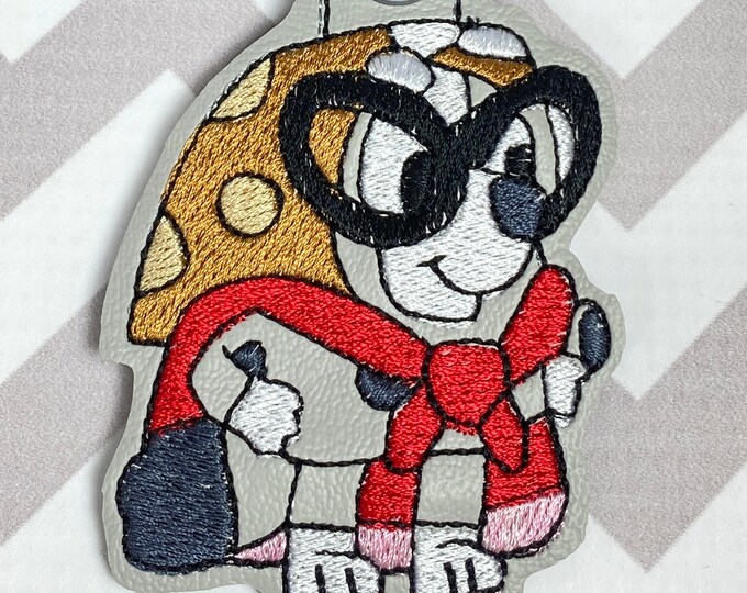 Grouchy Granny Muffin Bluey Themed Key Holder Key Fob Bag Tag Bluey Fan ...