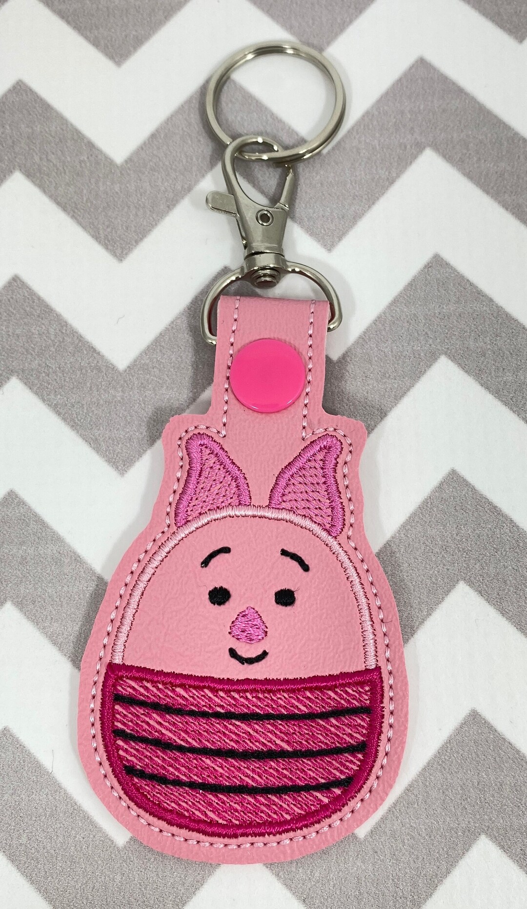 Piglet Stuffie Themed Key Holder Keychain Key Fob Bag Tag Winnie the ...