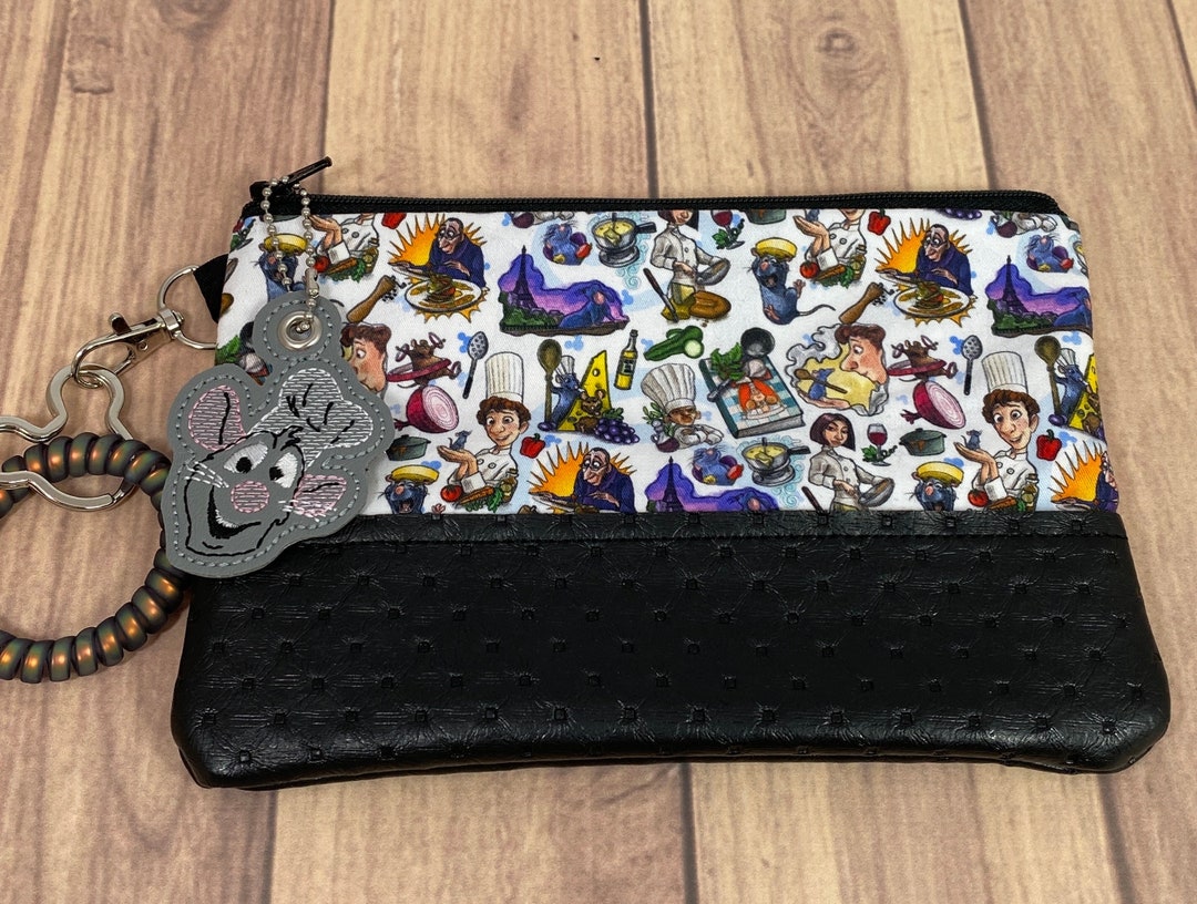 Ratatouille Remy Themed Zip Pouch Wristlet Remy Charm and Detachable ...