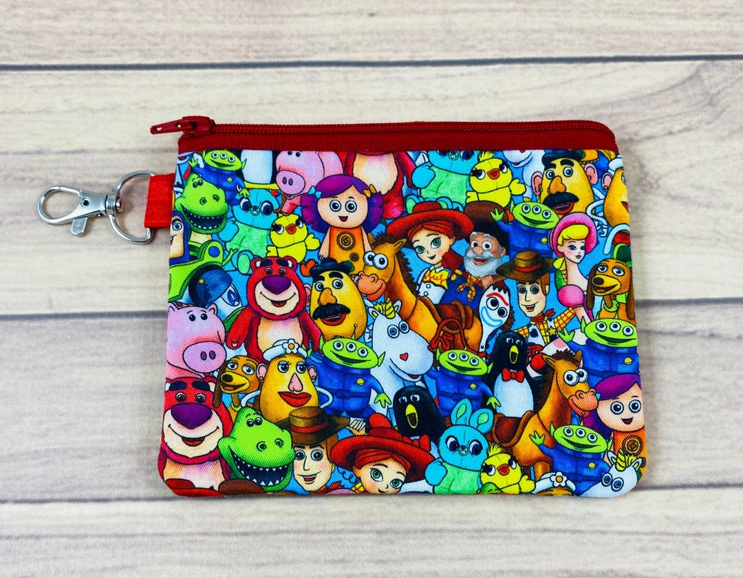 Toy Story Themed Buzz Woody Coin Purse Zip Pouch Clip on Bag Dizney ...