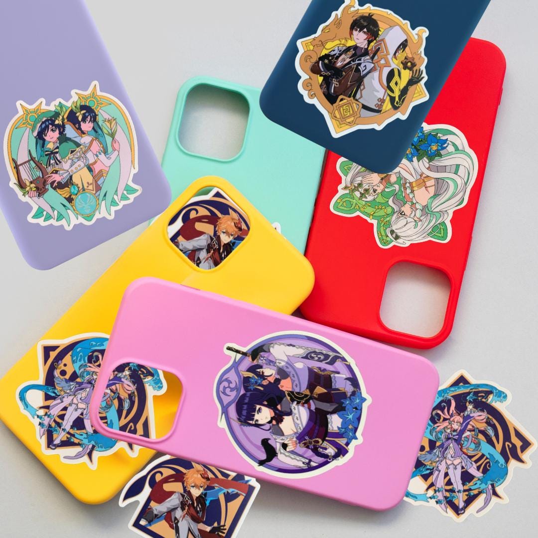 Genshin Impact Stickers: Raiden Shogun - Venti - Nahida - Zhongli ...