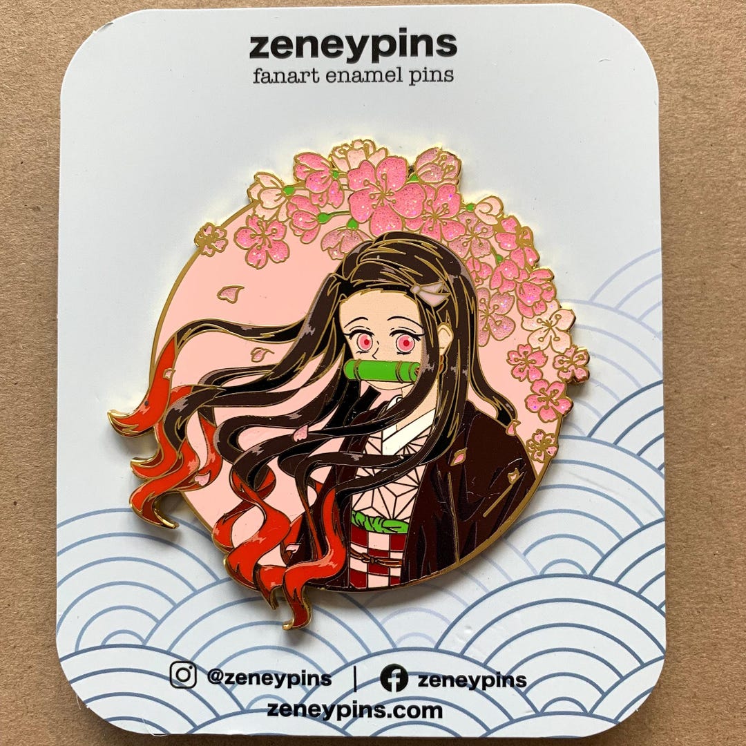 Nezuko Kamada Enamel Pin Demon Slayer Hard Enamel Pin, Anime Manga - Etsy