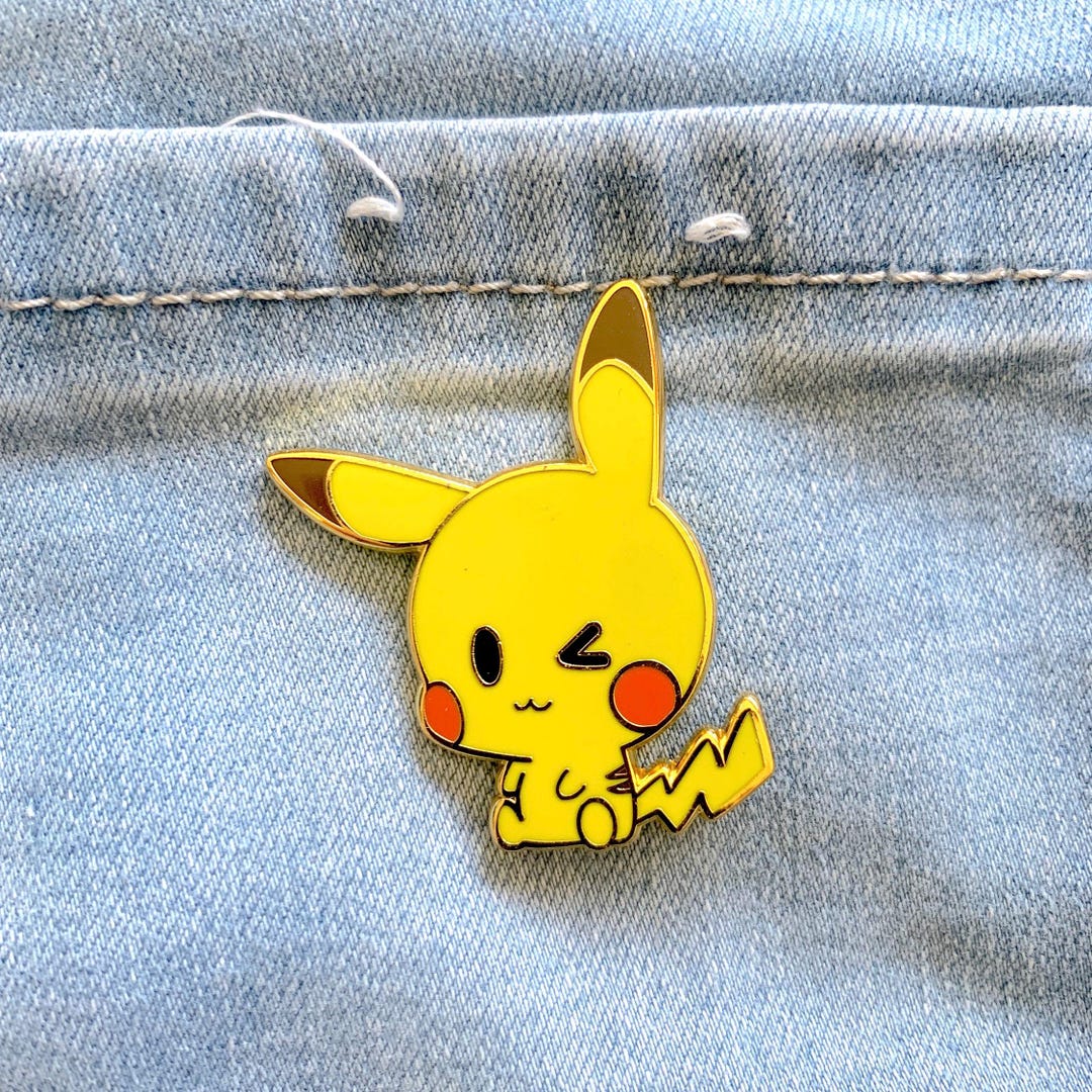 Chibi Pikachu Enamel Pin Pokemon Anime Pin Badge Cute Design Enamel ...