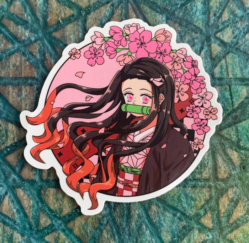 Demon Slayer Nezuko Kamado Durable Vinyl Decals for Phones, Tablets ...