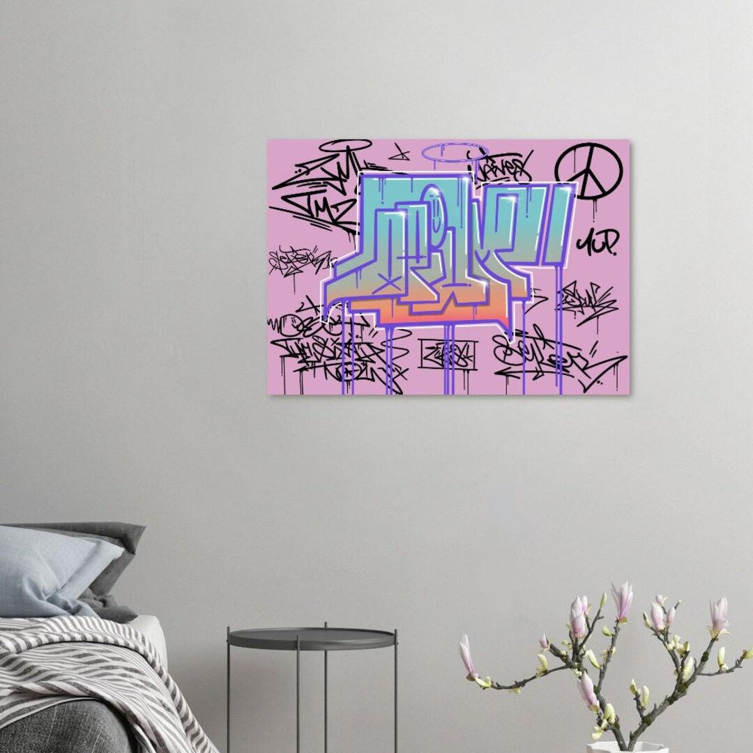 Colorful Wall Art Graffit Poster Made of High Quality Matte Paper for ...