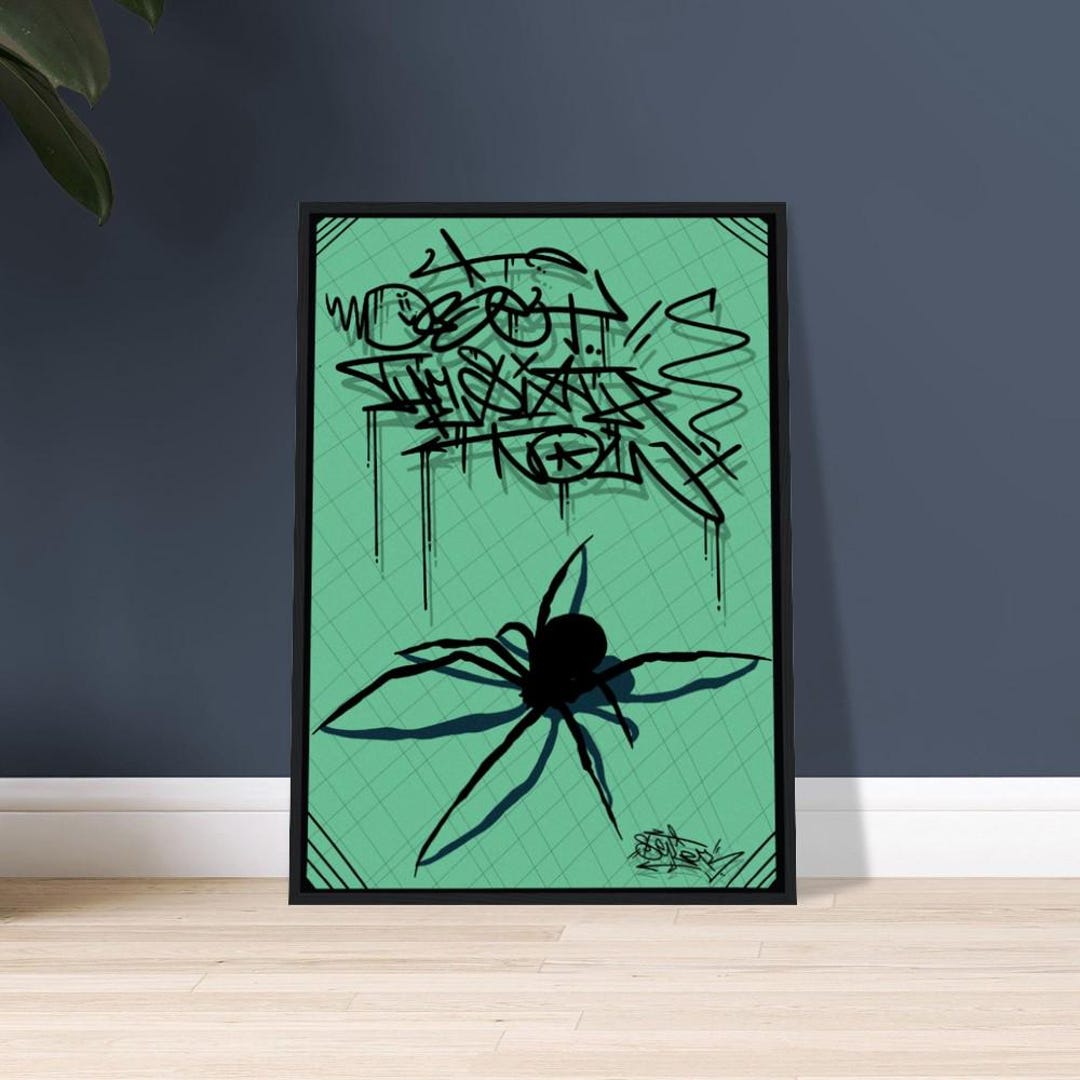 Framed Graffiti Print Wall Art High Quality Home Decor Wooden Frame - Etsy