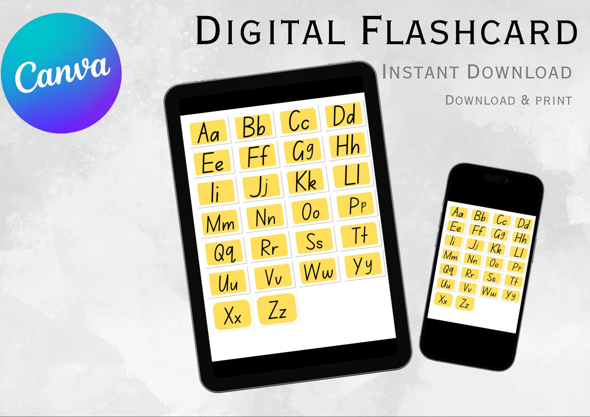 Learn Your Alphabet, Alphabet Flashcards, Digital Alphabet Flashcards ...