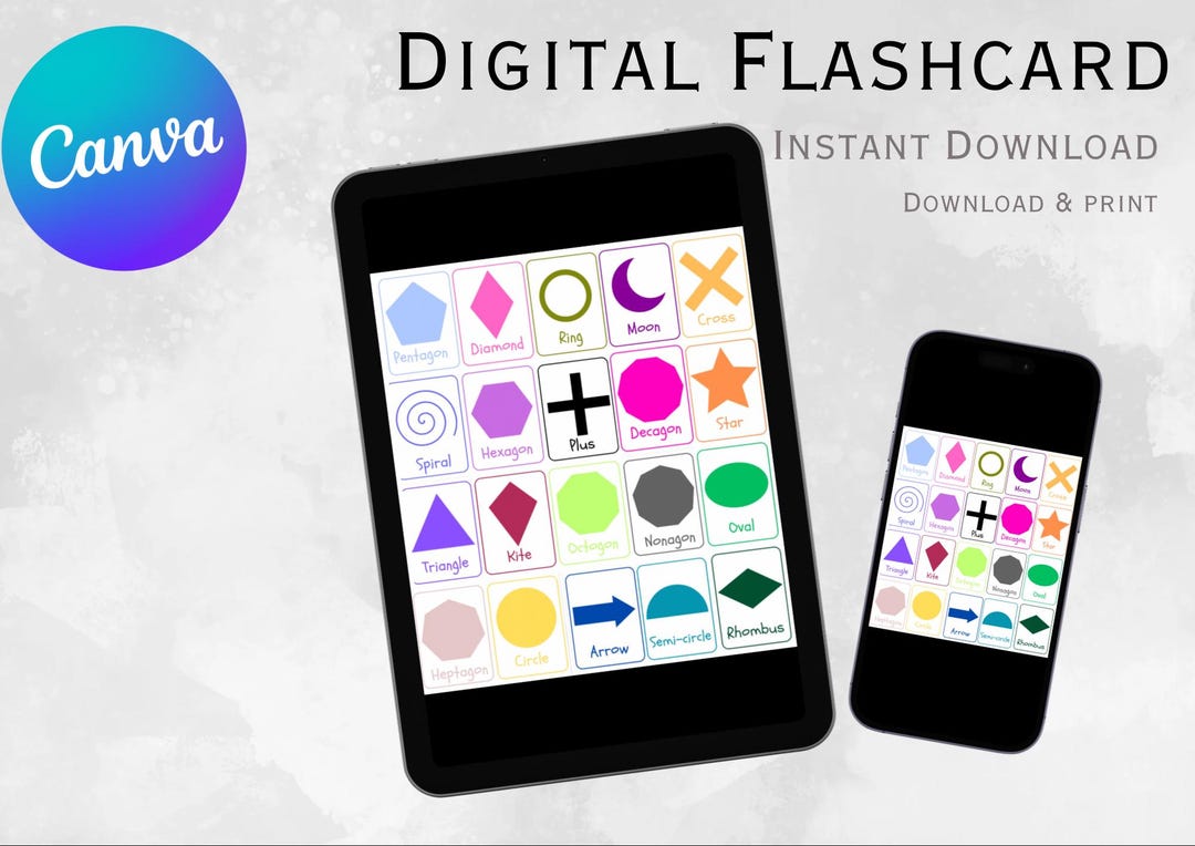 Learn Your Shapes, Shape Flashcards, Digital Shape Flashcards ...