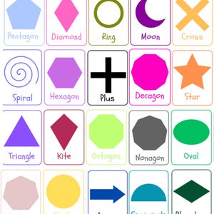 Learn Your Shapes, Shape Flashcards, Digital Shape Flashcards ...