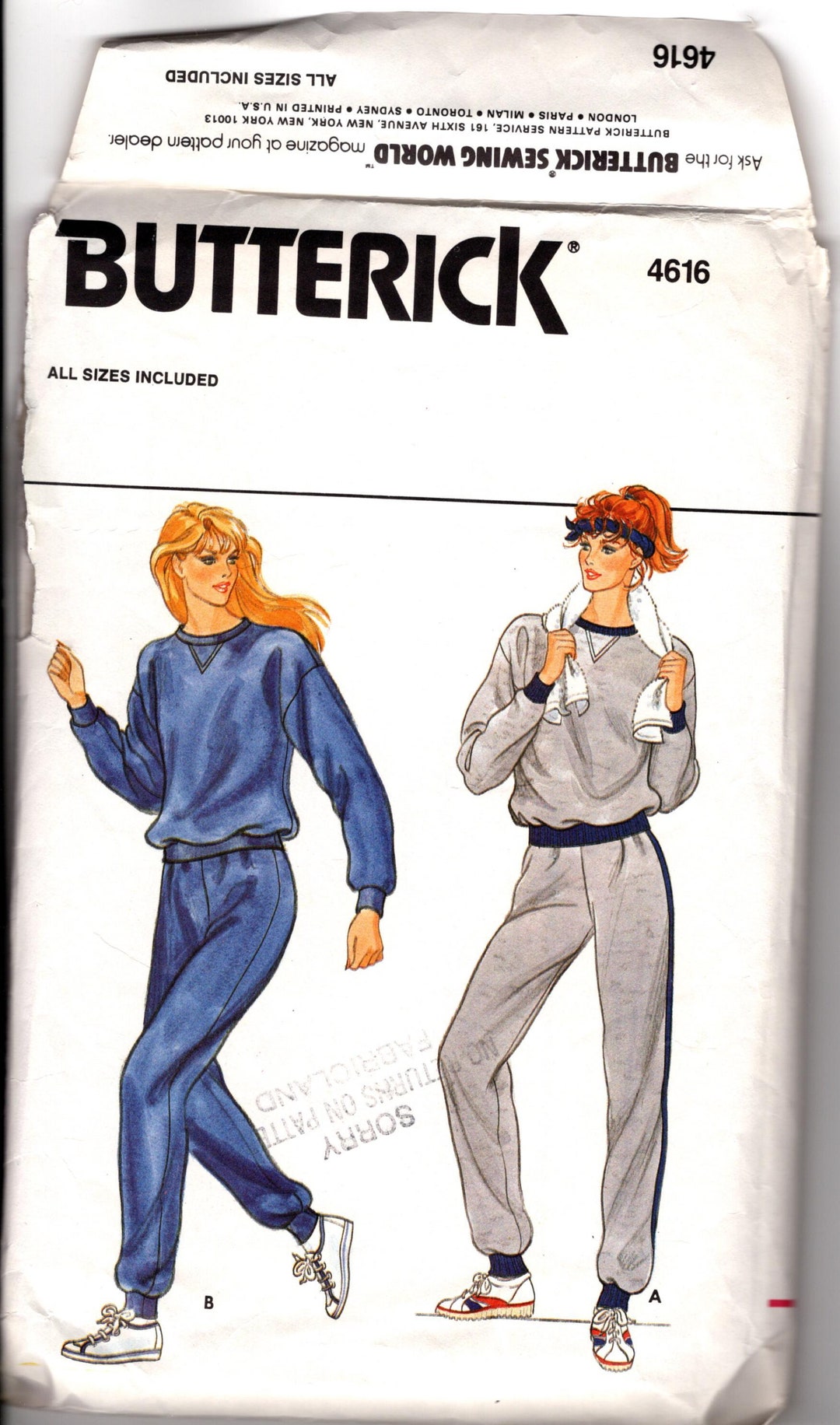 Top and Pant Clothes Pattern With Loose Fitting With Woman's Misses ...