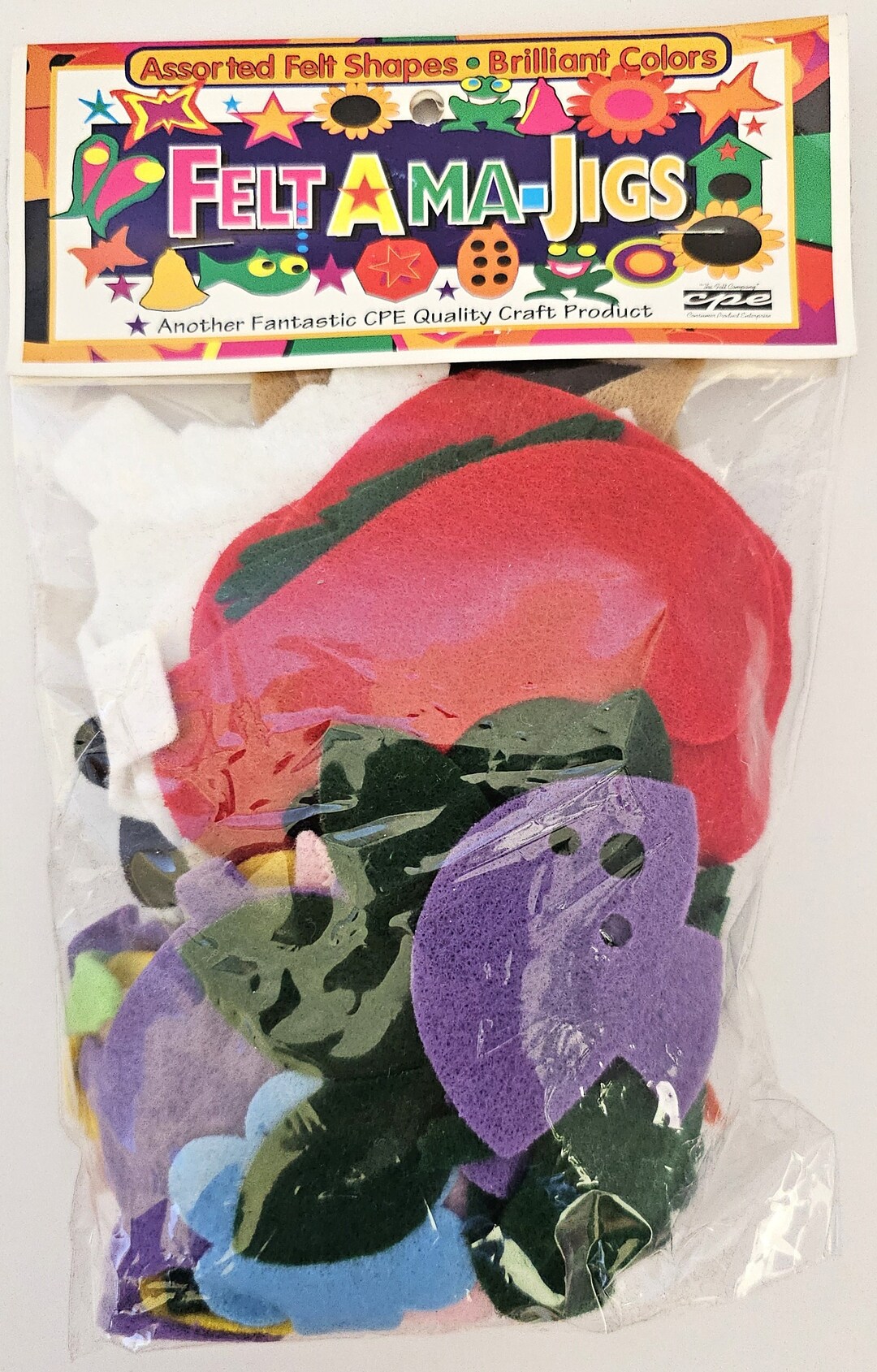 Felt-a-ma-jig 50 Assorted Felt Shapes in Brilliant Colors... Pack of a ...