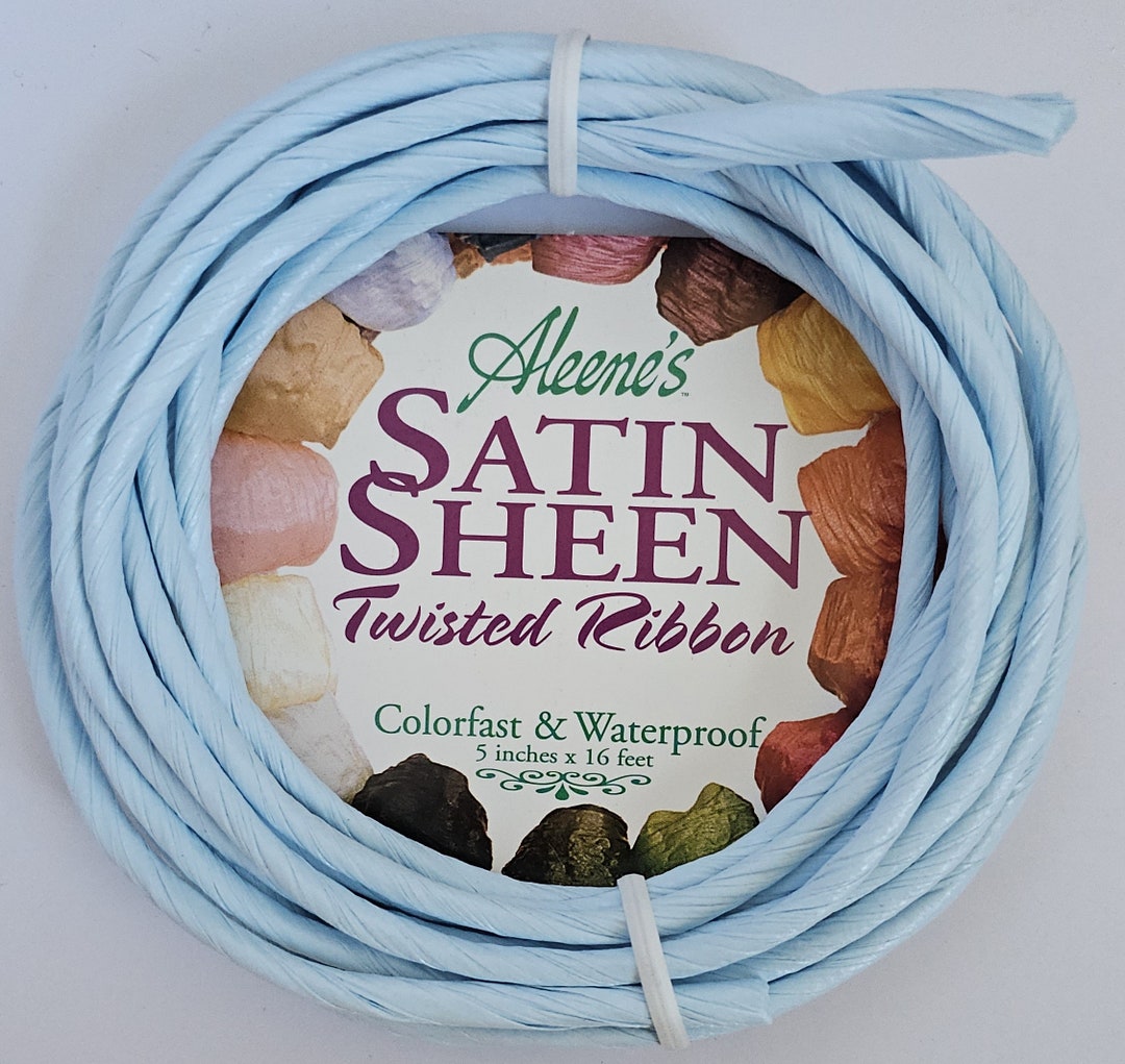 Aleene's Satin Sheen Twisted Ribbon Light Blue 5in X 16ft 12.7cm X 4.8m ...