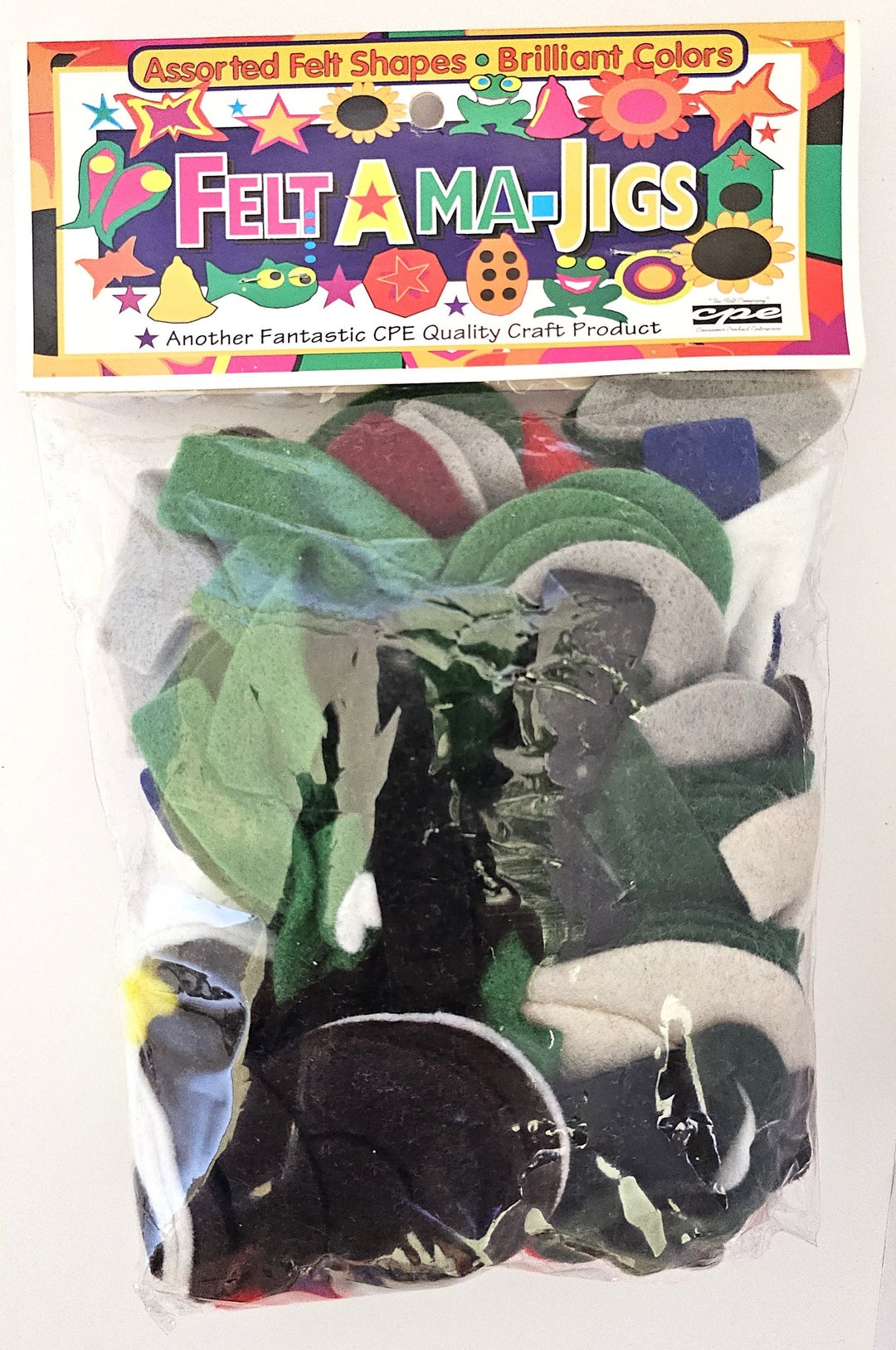Felt-a-ma-jig 50 Assorted Felt Shapes in Brilliant Colors... Pack of a ...