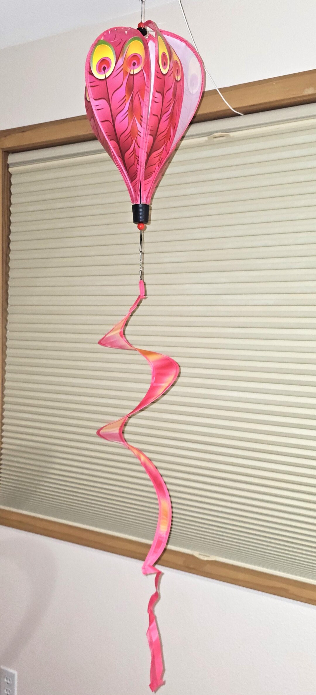 Peacock Feather Whirligig / Windmill...colorful Whimsical Decoration ...