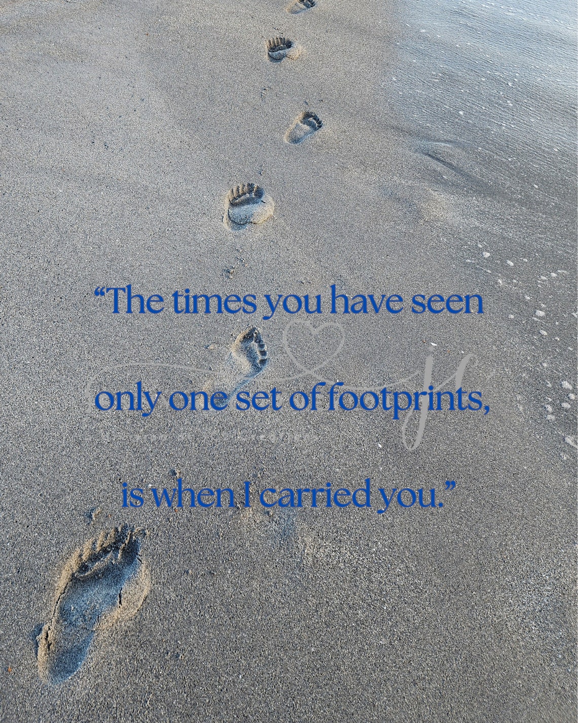 Footprints in the Sand Printable Graphic - Etsy UK