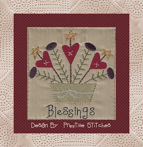 MACHINE EMBROIDERY-Heartfelt Blessings-5x7-Fill-Instant | Etsy