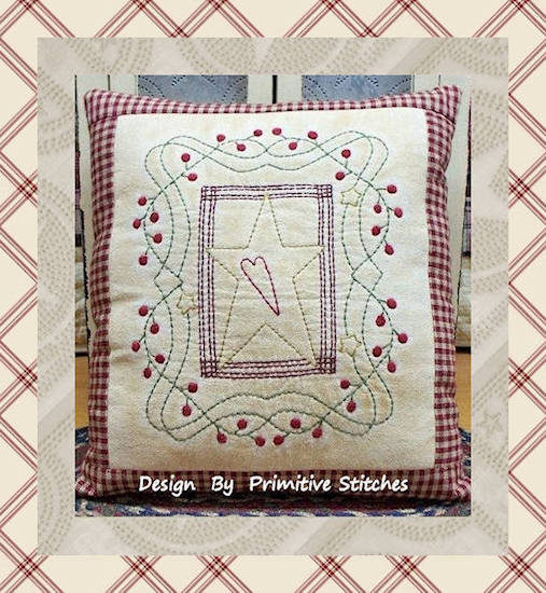 Star Berry Quilt-primitive Stitchery E-PATTERN by Primitive Stitches ...