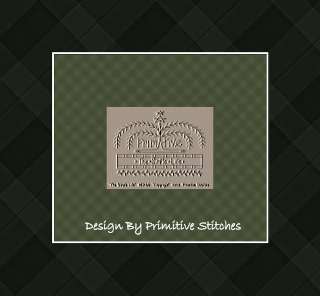 New-the Simple Life-primitive Stitchery E-PATTERN by Primitive Stitches ...