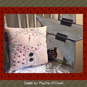 Harvey Snowman-primitive Stitchery E-pattern-instant Download - Etsy