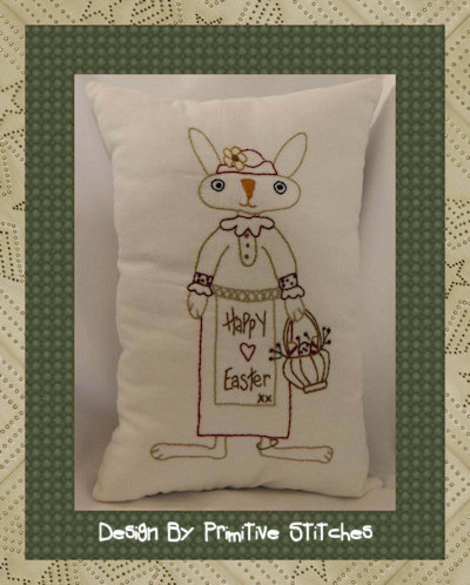 Mrs. Easter-bunny-primitive Stitchery E-PATTERN-INSTANT | Etsy