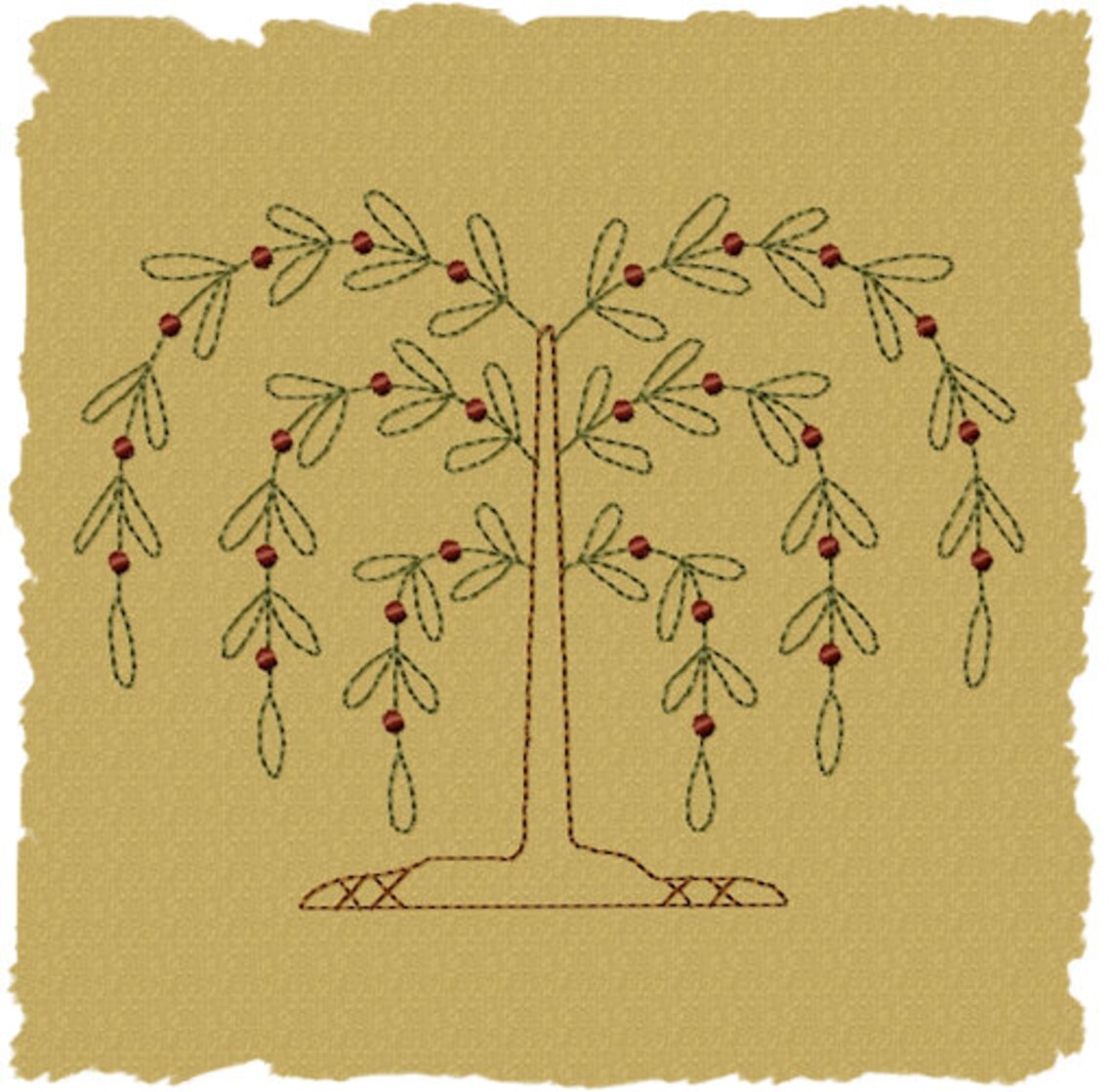 MACHINE EMBROIDERY-Willow Tree5x7-Colorwork-Instant Download | Etsy