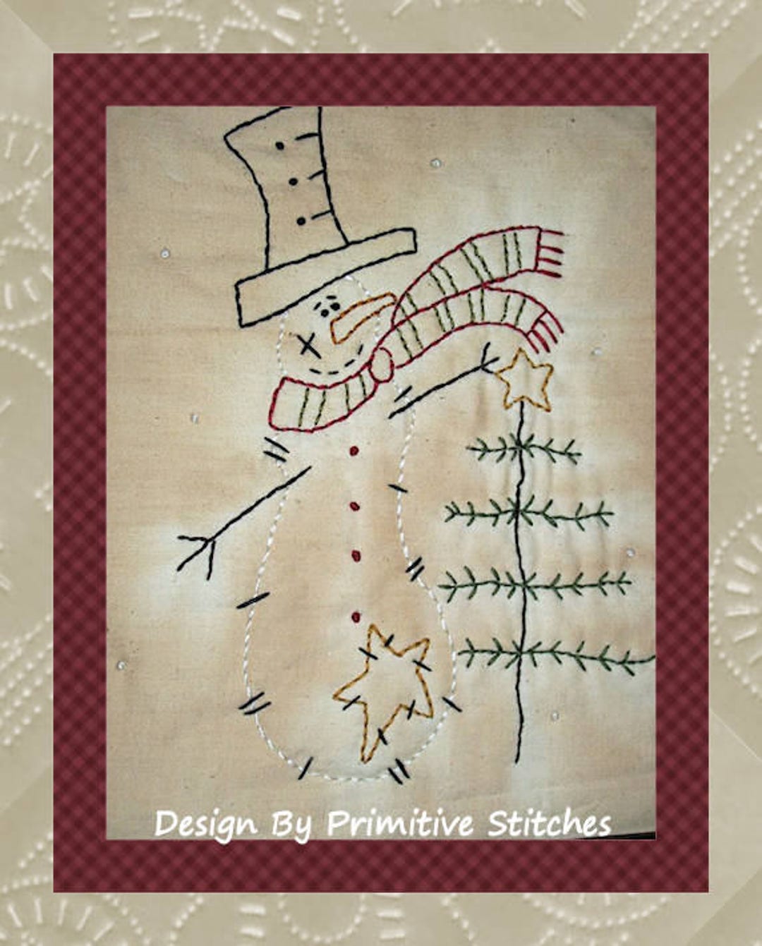 Charlie the Snowman by Primitive Stitchese-pattern-primitive ...