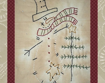 Snow Days Cheese Box-primitive Stitchery E-PATTERN by Primitive Stitches-instant Download - Etsy