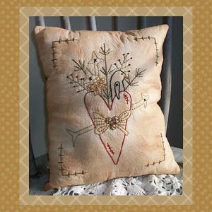 Prim Valentine Heart--primitive Stitchery E-pattern-by Primitive ...