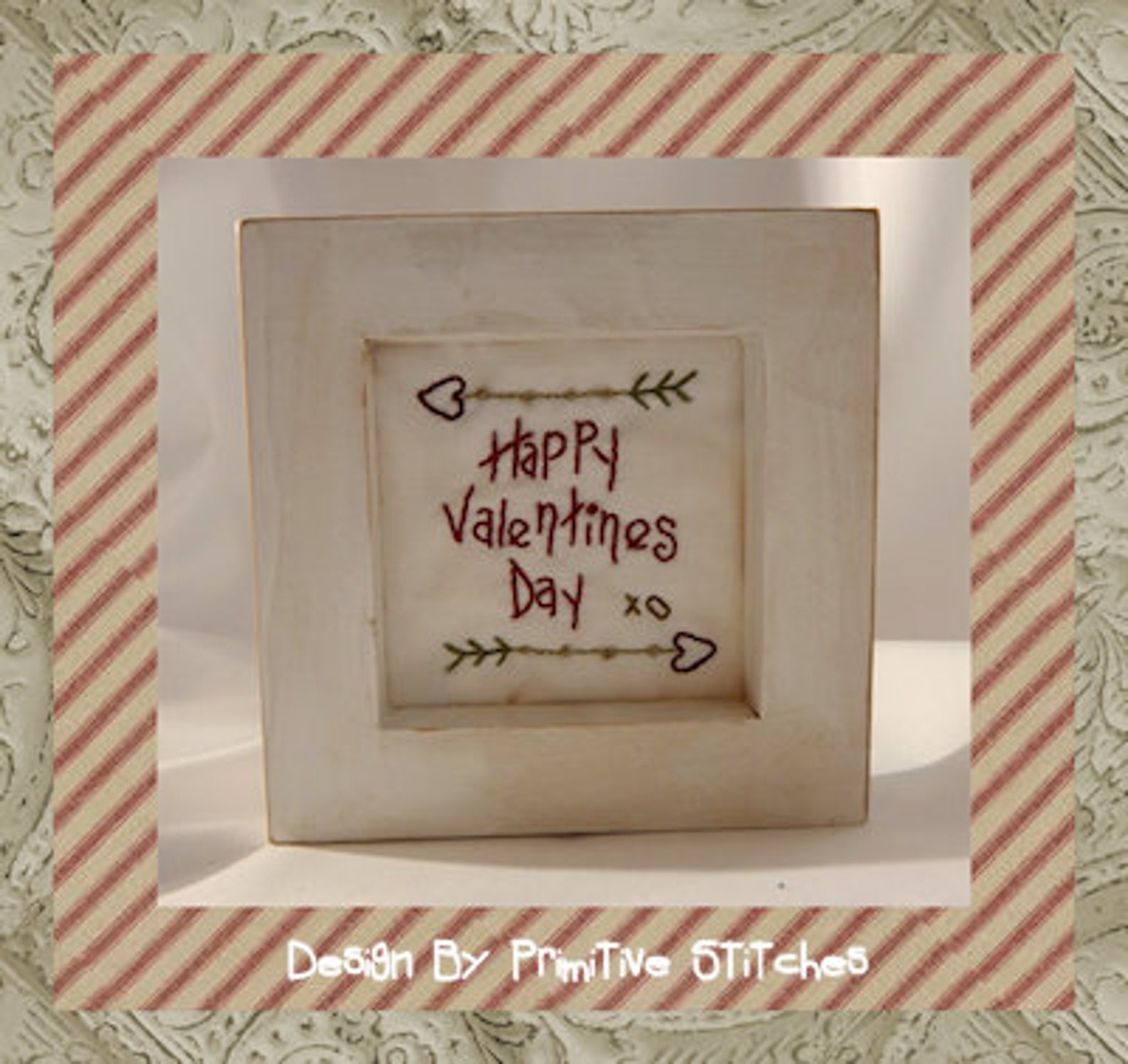 4-ever Valentine Mini Collection 1-primitive Stitchery E-PATTERN by ...