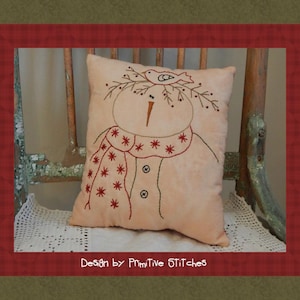 Harvey Snowman-primitive Stitchery E-pattern-instant Download - Etsy