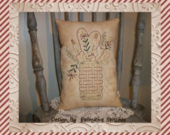 Prim Valentine Heartprimitive Stitchery E-pattern-by Primitive Stitches-instant Download - Etsy